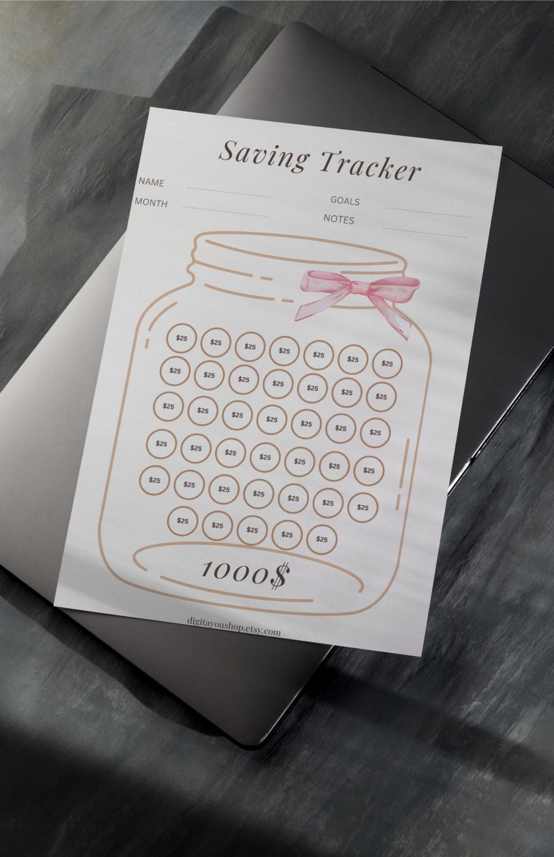Tracker 1000 Dollar Savings Challenge | Save 25 X 40 Times | Budget ...