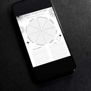 Wheel of Goals Printable 8section Life Planner for Goal Setting ...
