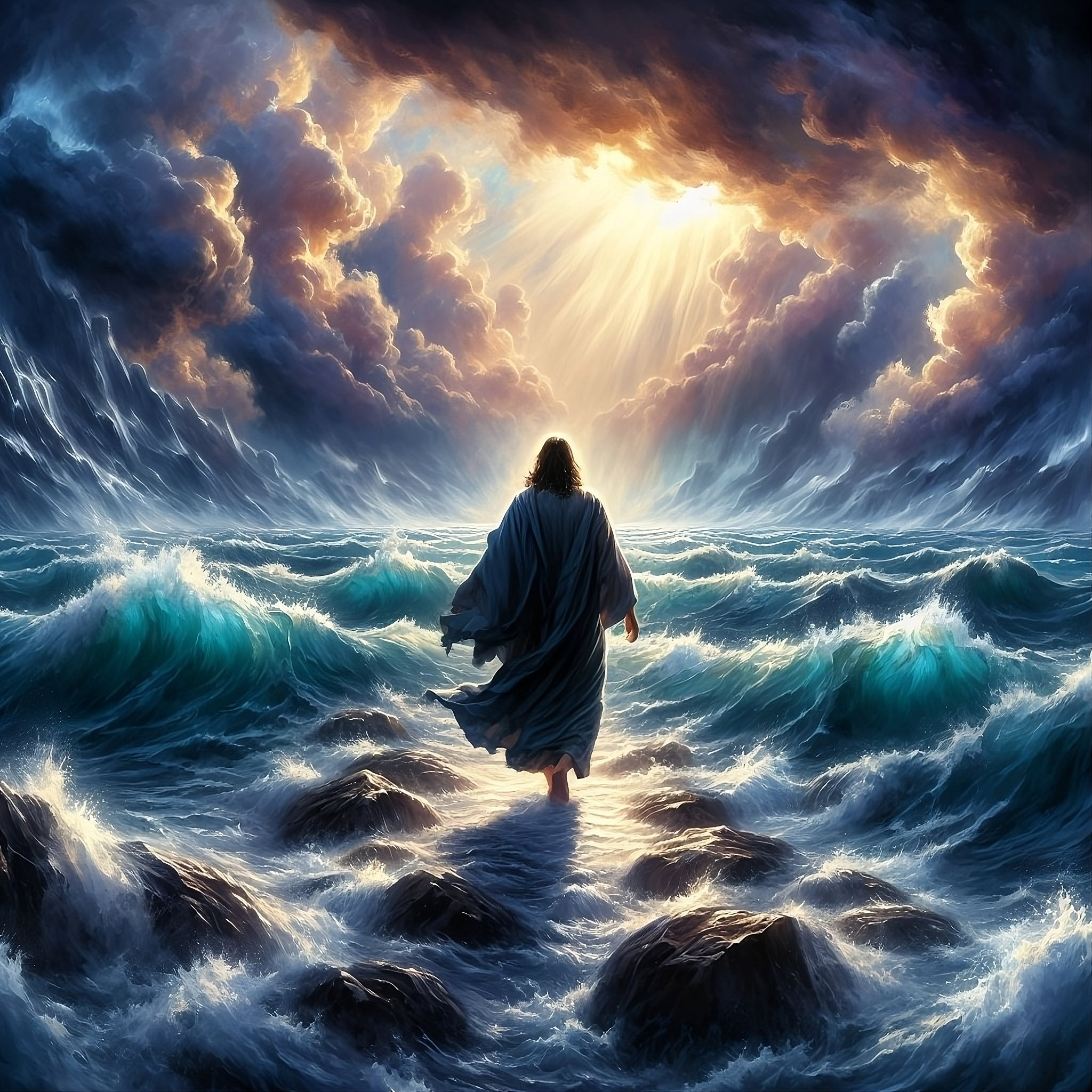 Inspiring Jesus Painting - Etsy