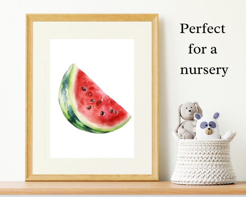 Watercolor Fruit Prints, Set of 8 Fruits, Fruit Wall Art, Nursery Wall ...