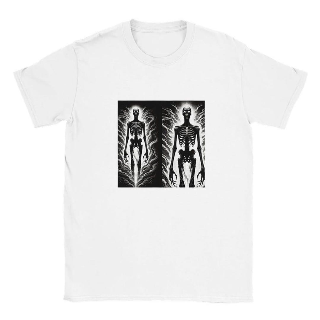 Eerie Skeleton Horror Logo Dark Surreal Skeleton Design Creepy Hollow ...