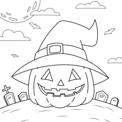 35 Halloween Printable Coloring Pages for Kids. High Quality Coloring ...