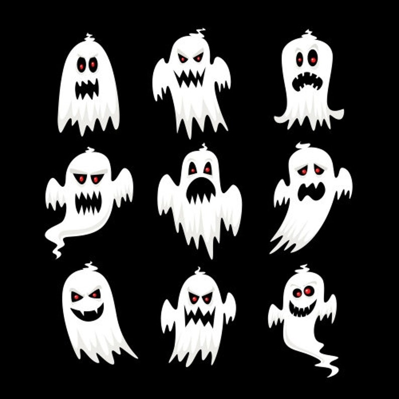Svg Cliparts Halloween Bundle 32, Spooky Clip-art Svg Files, Doodle ...