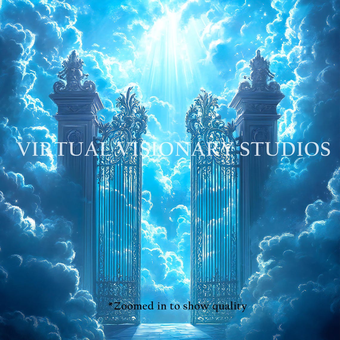 Heavenly Blue Sky With Gates XVII Memorial Background, Memorial ...