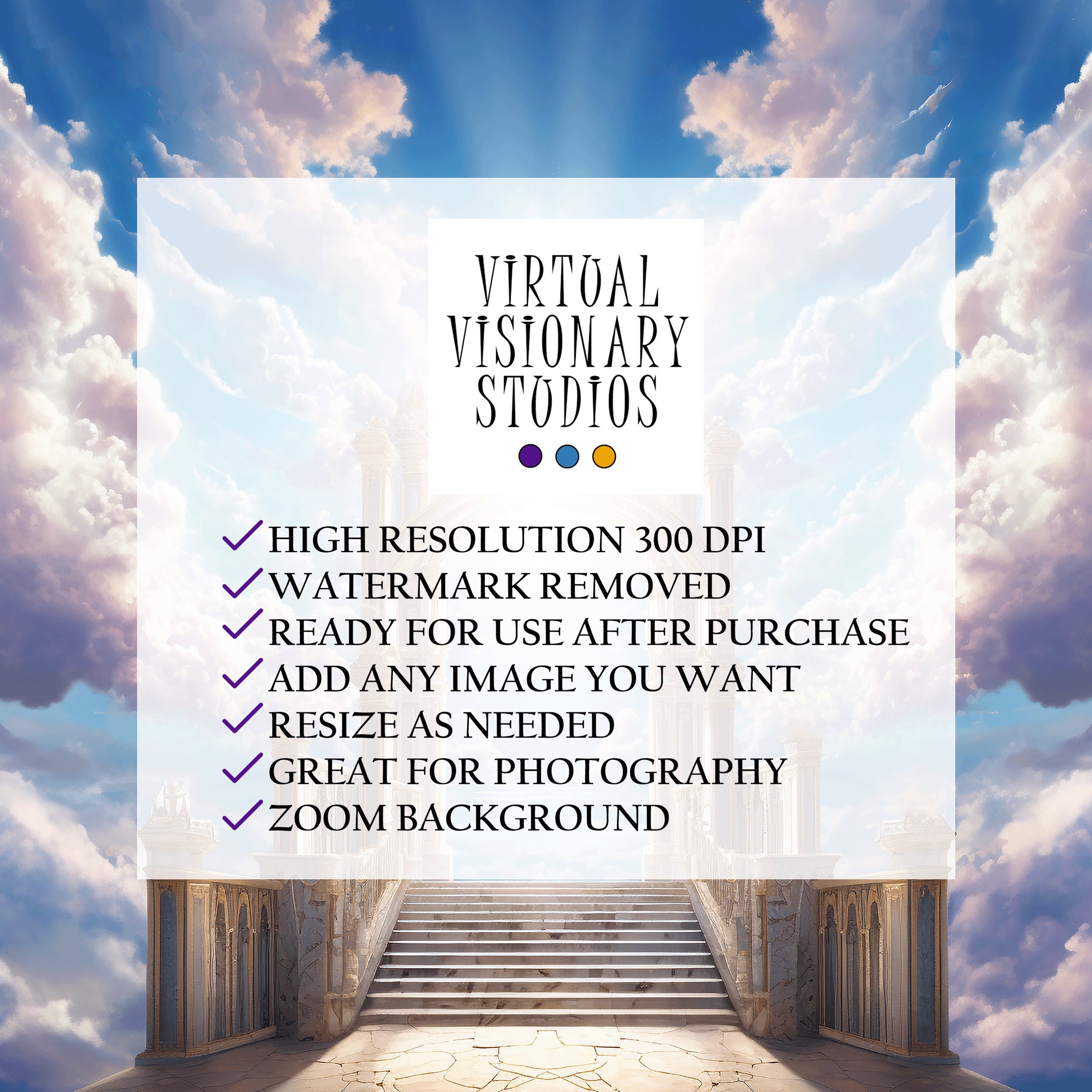 Memorial Heavenly Background With Sky Light, Gates and Clouds ...