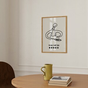 Kitchen Wall Poster Cooking Art Prints Digital Download Minimalist Red ...