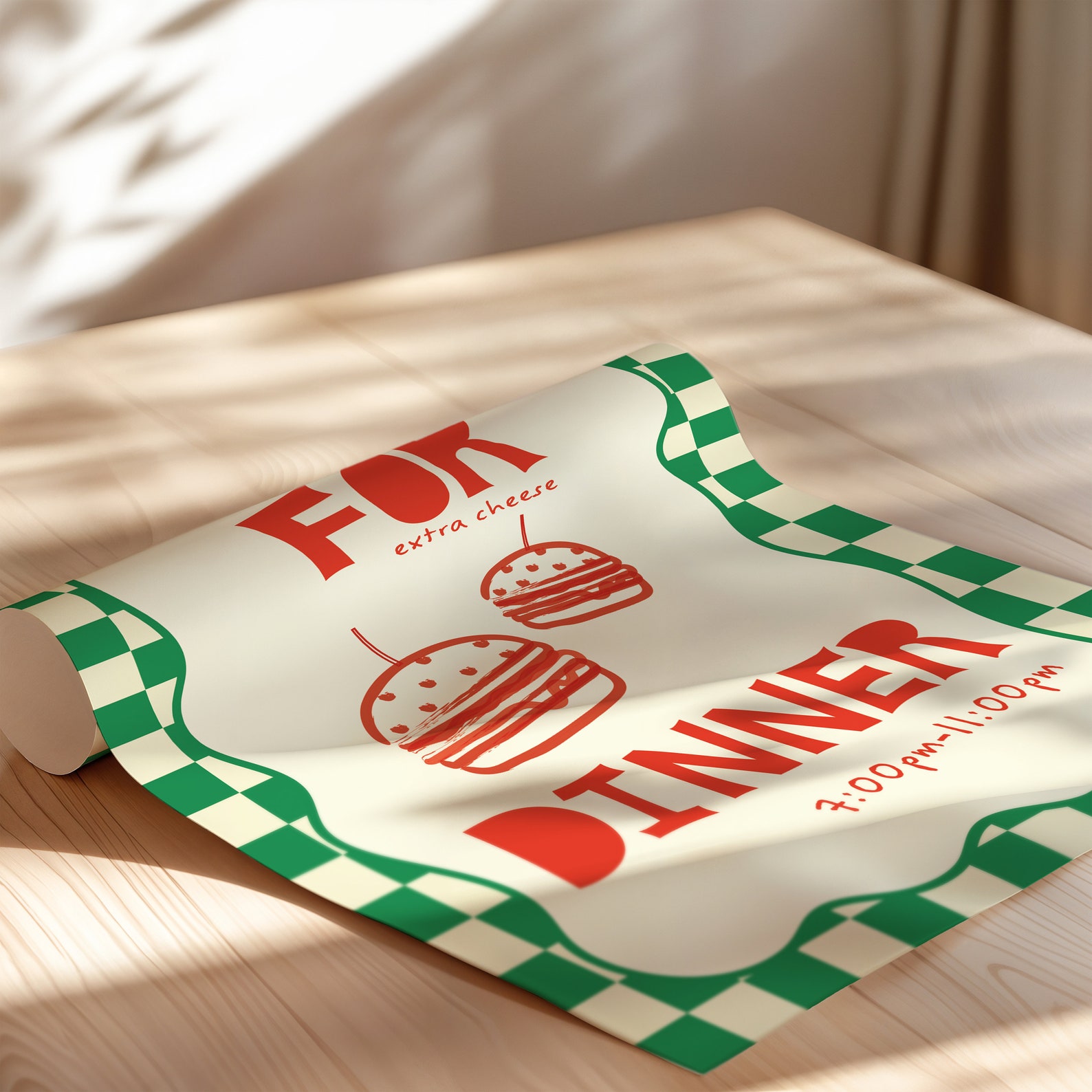 Burgers for Dinner Poster: Retro Kitchen Wall Art (digital Download) - Etsy
