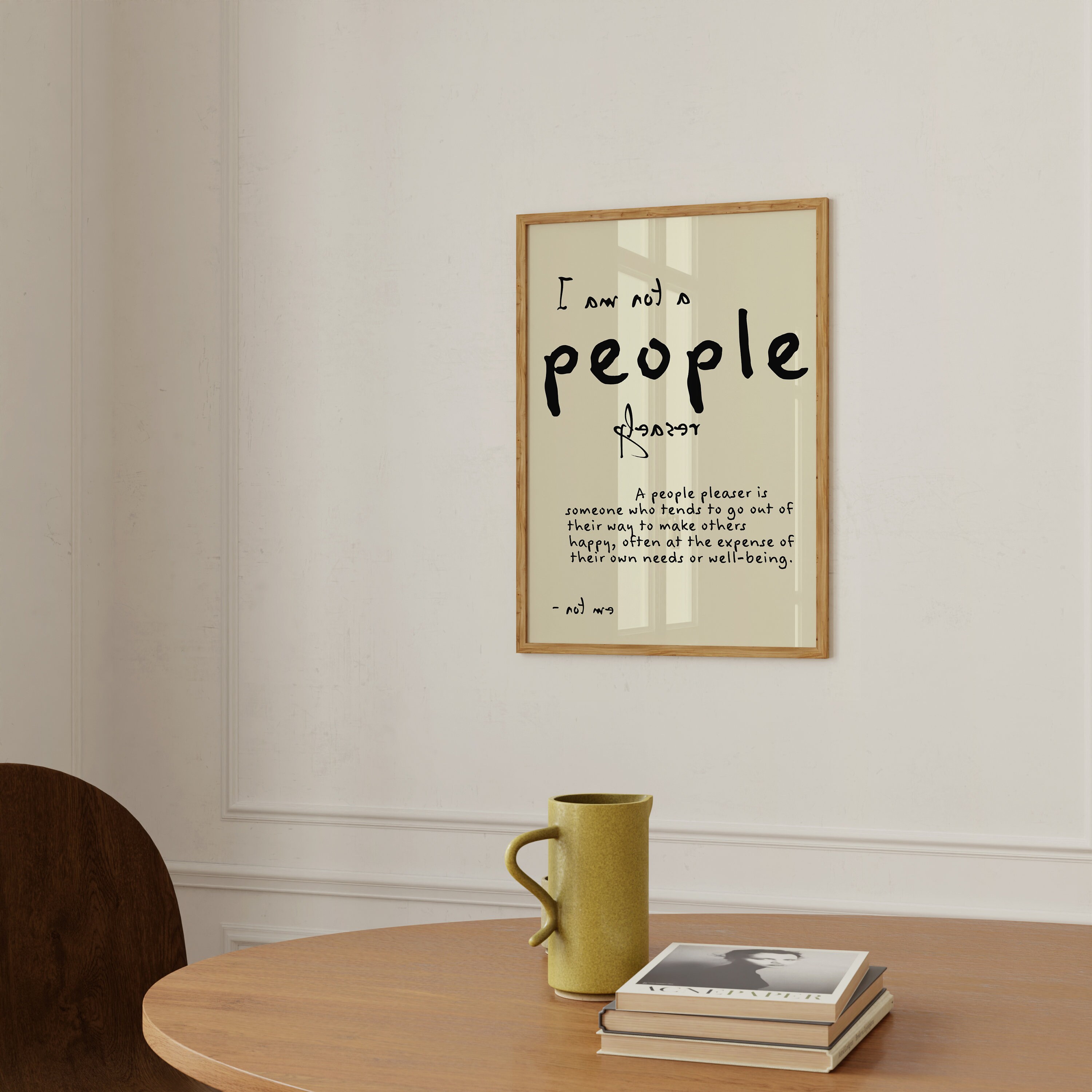 Retro Typography Wallart, Not a People Pleaser, Aesthetic Saying ...