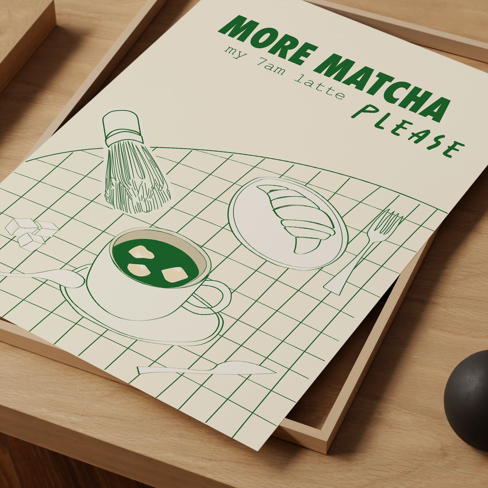 Matcha Drink Poster More Matcha Please Matcha Kitchenwall - Etsy