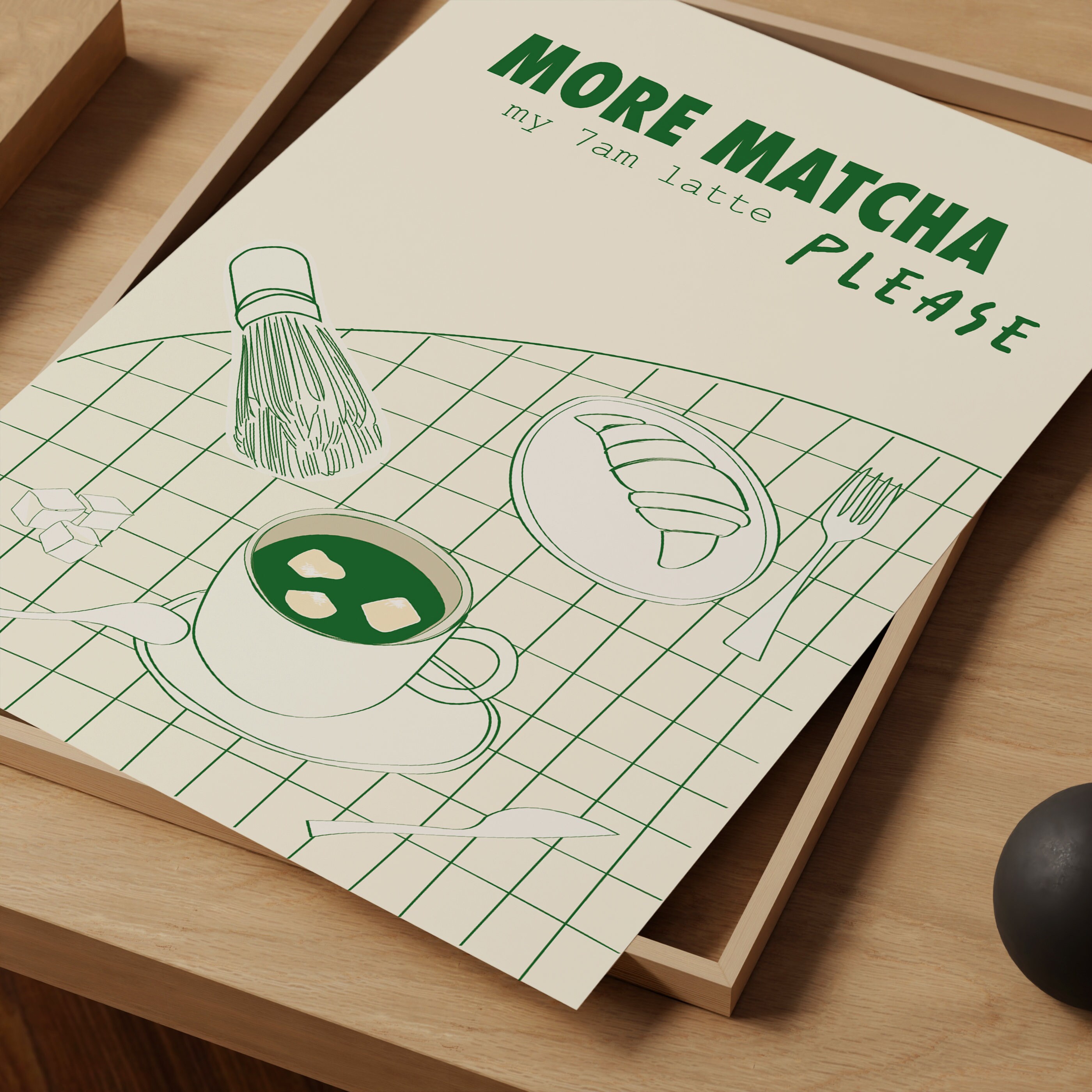 Matcha Drink Poster More Matcha Please Matcha Kitchenwall - Etsy