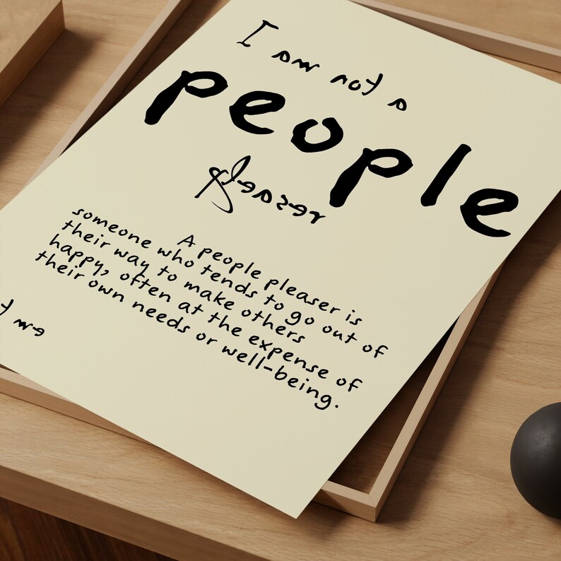 Retro Typography Wallart, Not a People Pleaser, Aesthetic Saying ...