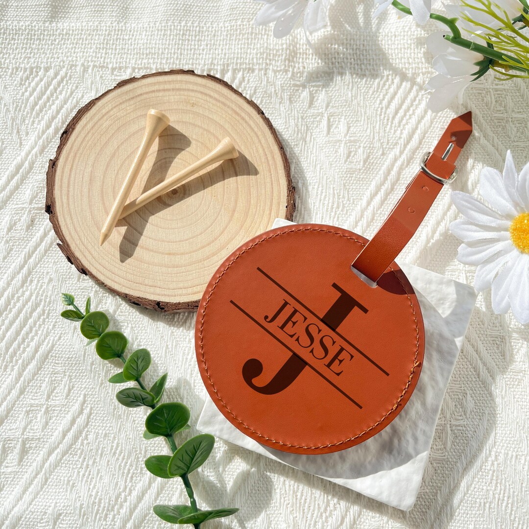 Personalized Leather Golf Bag Tag With Tees,custom Golf Accessories ...