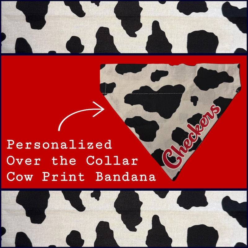 Cow Print Cat Collar - Etsy