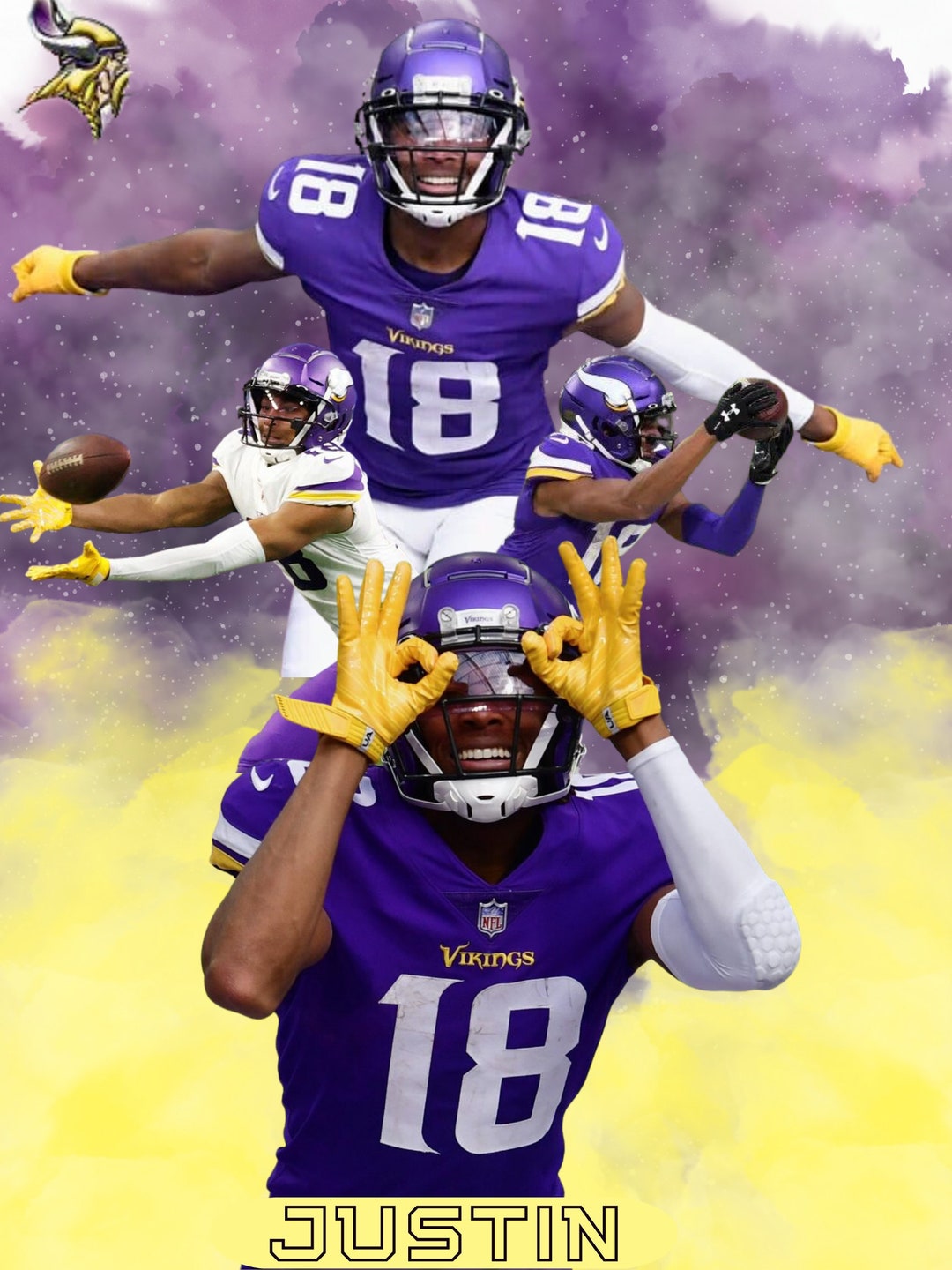 Justin Jefferson Wall Art Digital - Etsy