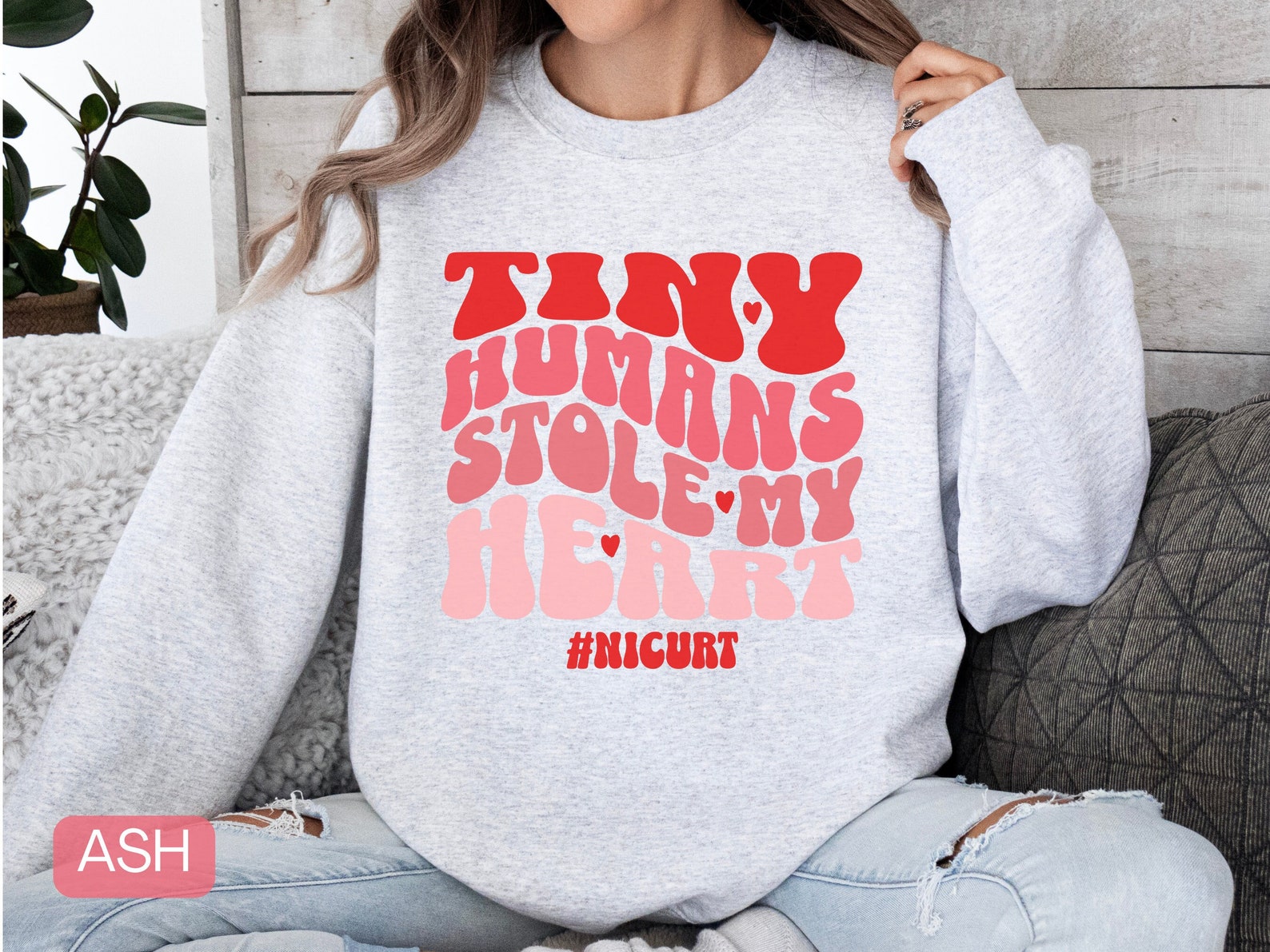 NICU RT, Tiny Humans Stole My Heart, Crewneck, Sweatshirt, Neonatal RT ...