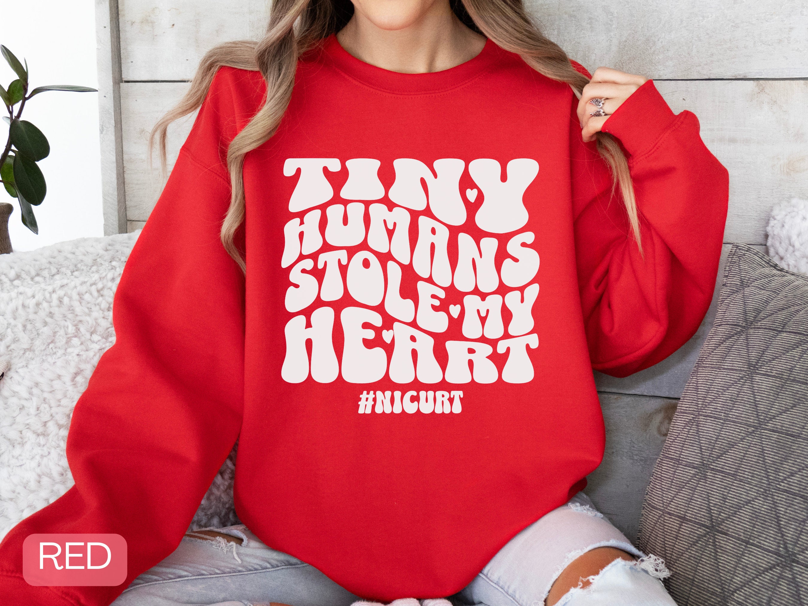 NICU RT, Tiny Humans Stole My Heart, Crewneck, Sweatshirt, Neonatal RT ...