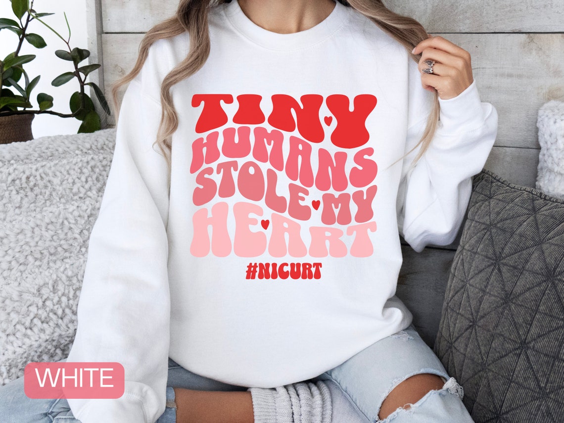 NICU RT, Tiny Humans Stole My Heart, Crewneck, Sweatshirt, Neonatal RT ...