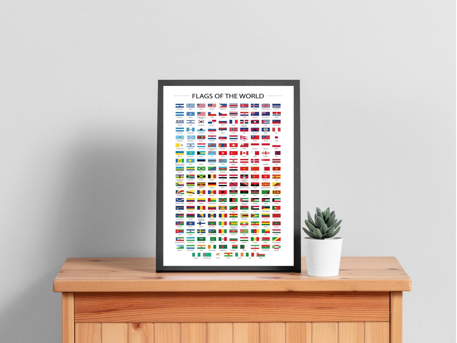 Flags of the World by Color Poster | Countries Flags Chart ...
