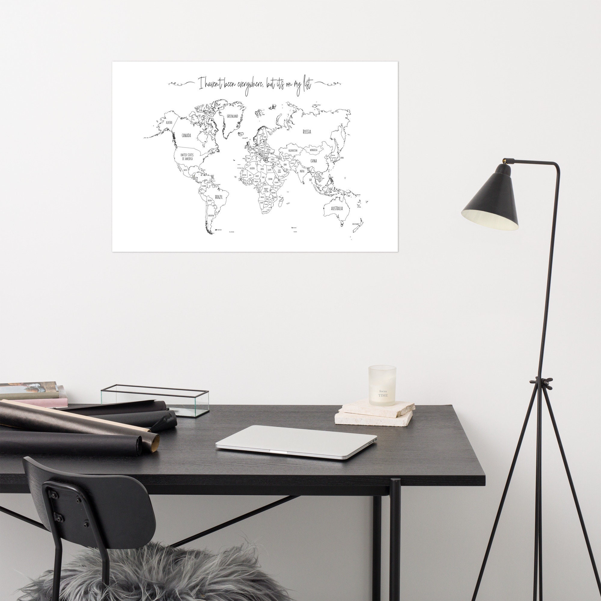 World Map Poster | Countries of the World Chart | Educational Kids ...