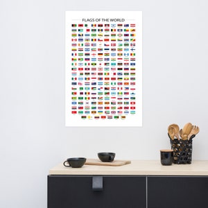 Flags of the World Poster | Countries Flags Chart | Educational Kids ...