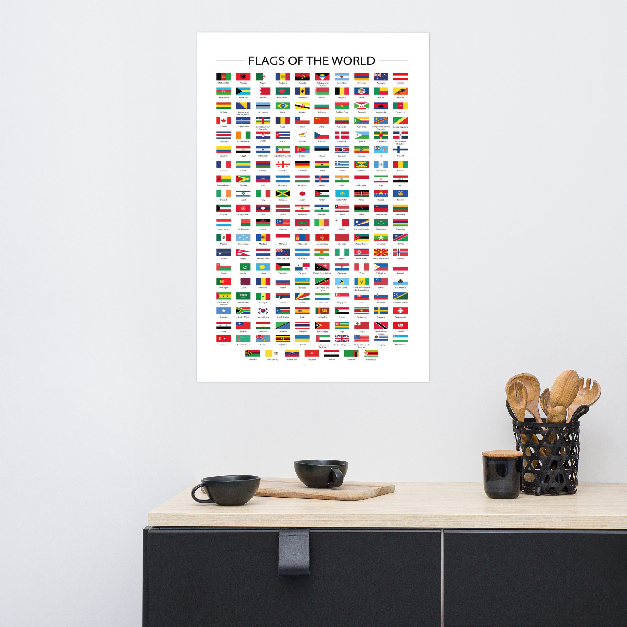 Flags of the World Poster | Countries Flags Chart | Educational Kids ...
