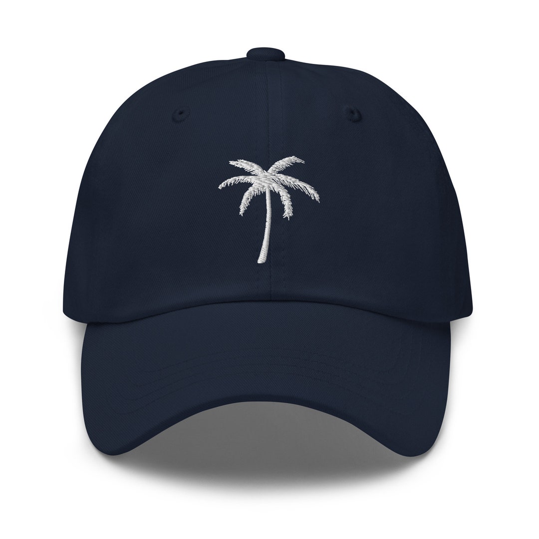 Unisex Cap With Embroidered Palm Tree Design Trend Hap With Embroidery ...