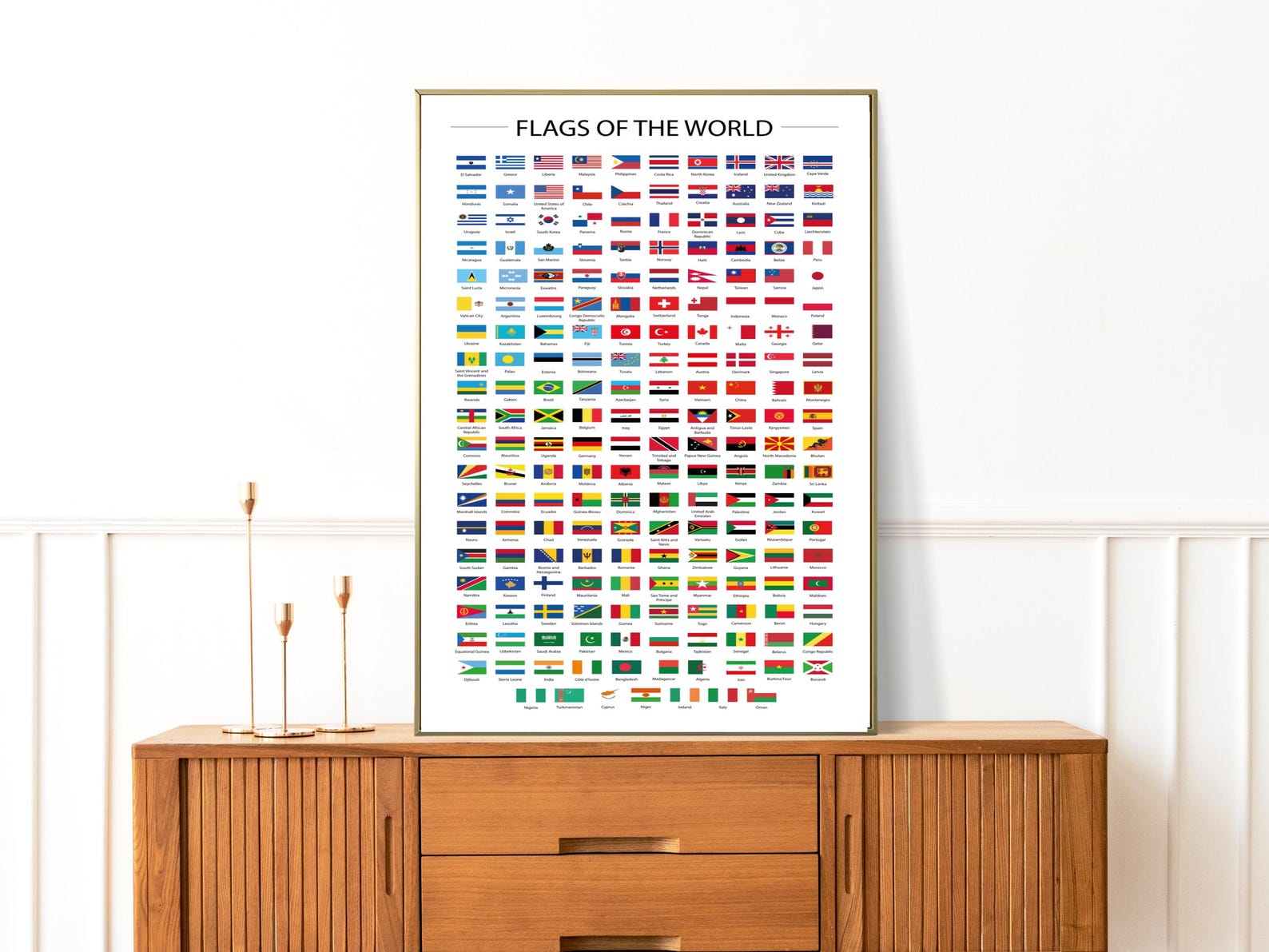 Flags of the World by Color Poster | Countries Flags Chart ...