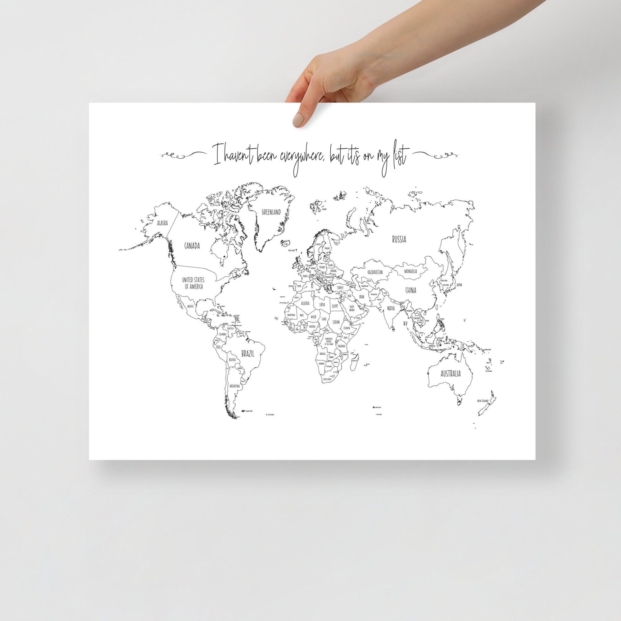 World Map Poster | Countries of the World Chart | Educational Kids ...