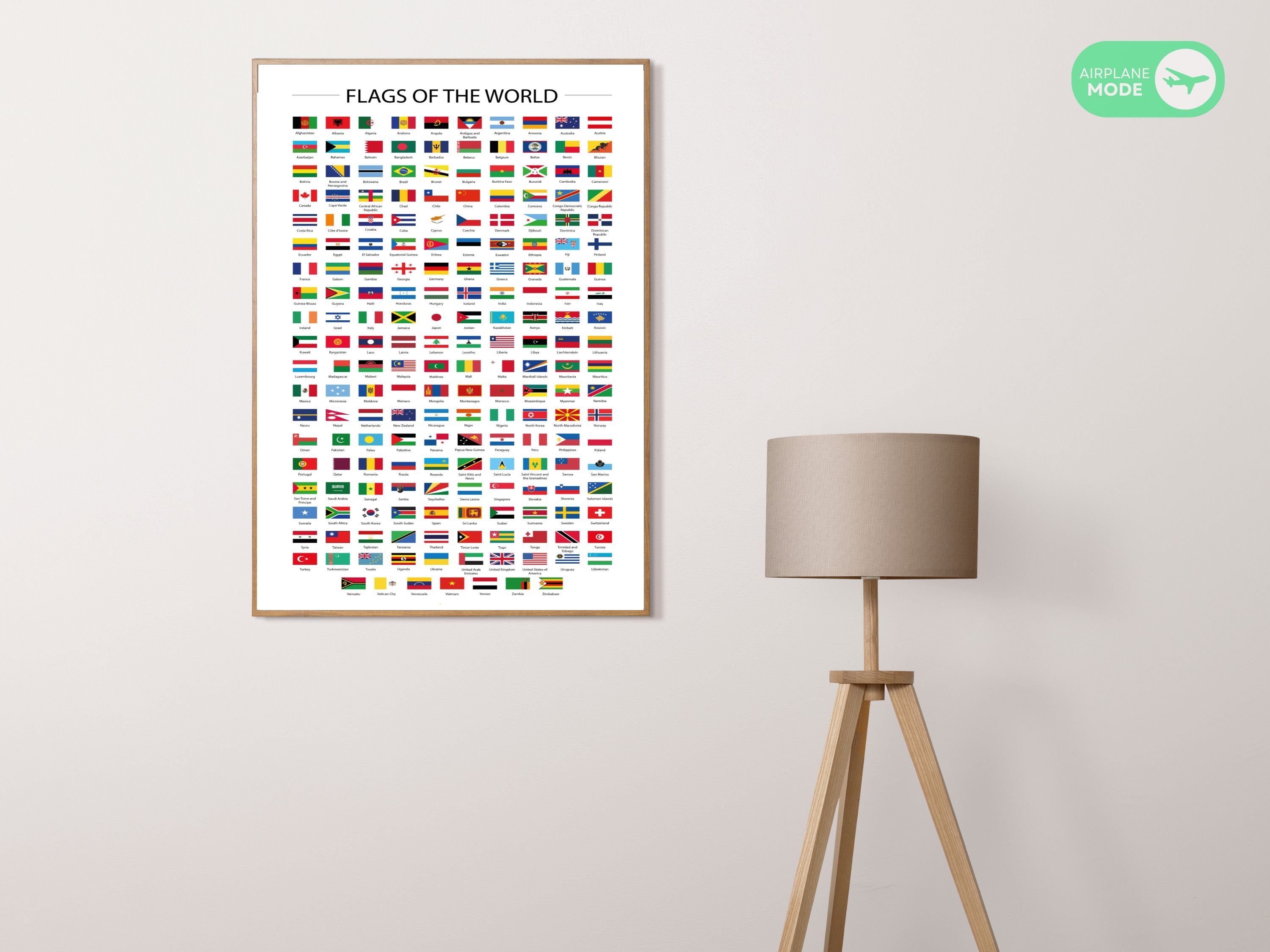 Flags of the World Poster | Countries Flags Chart | Educational Kids ...