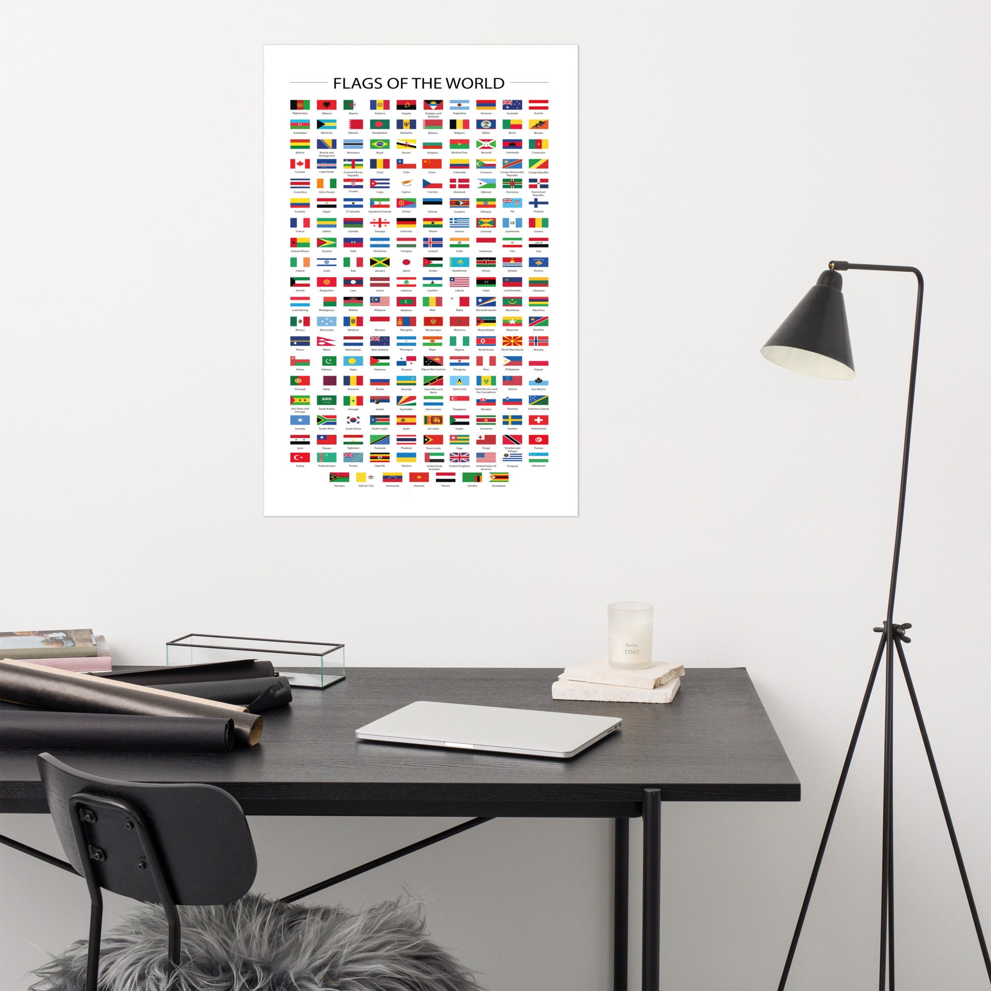 Flags of the World Poster | Countries Flags Chart | Educational Kids ...