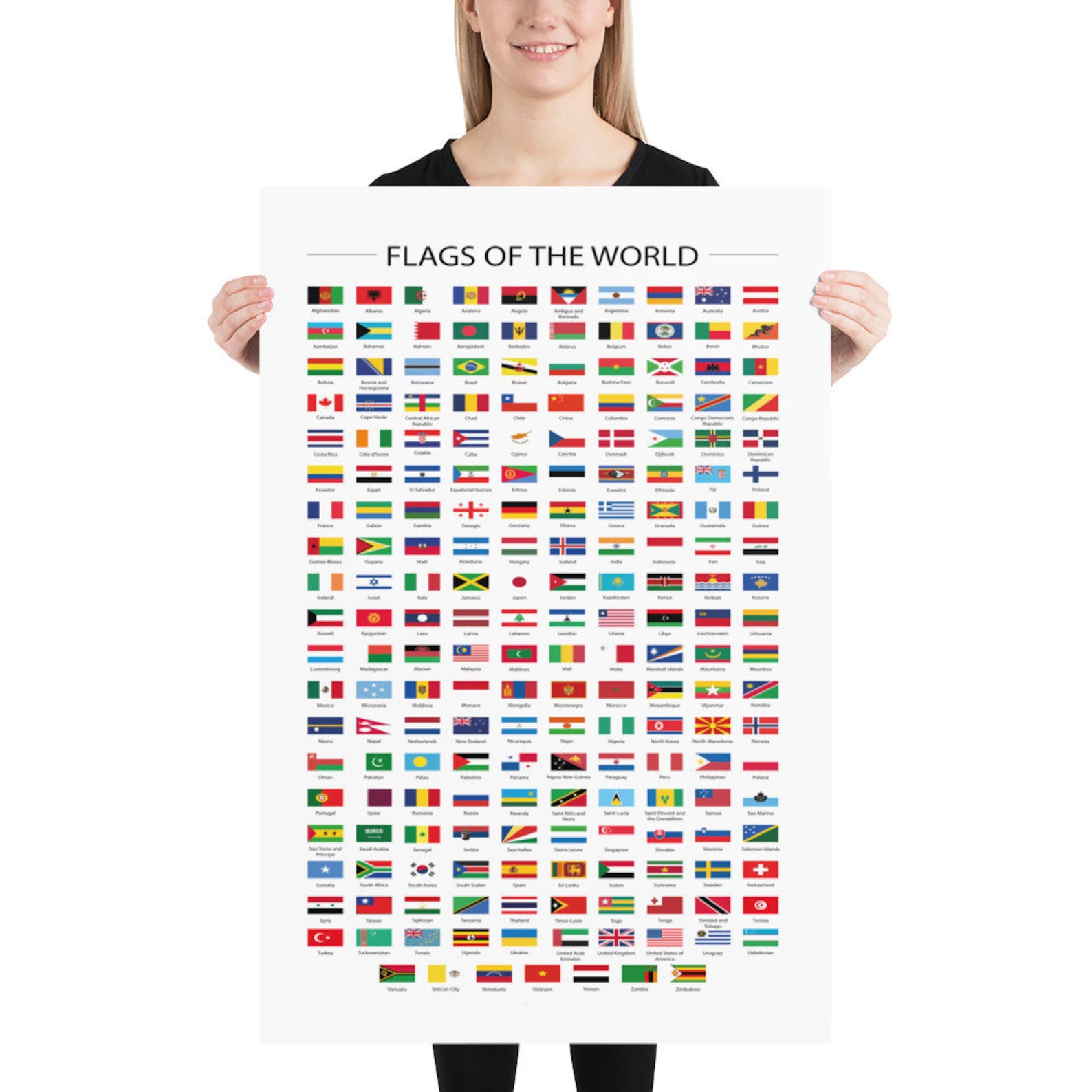 Flags of the World Poster | Countries Flags Chart | Educational Kids ...