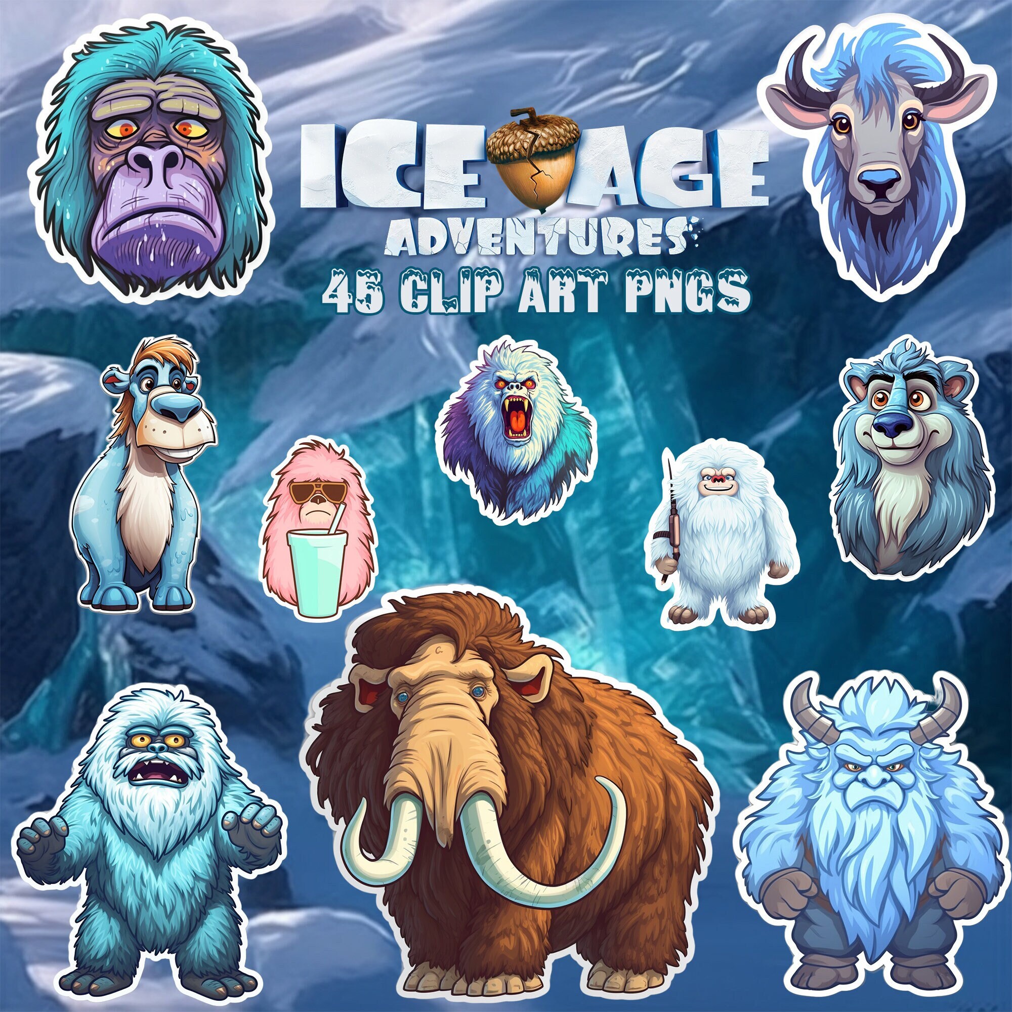 45 Unique Ice Age Pngs Ice Age Clipart Clipart Bundle Transparent Pngs ...