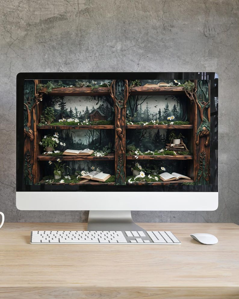 Forestcore Aesthetic Digital Backgrounds for Zoom Phone and Desktop ...