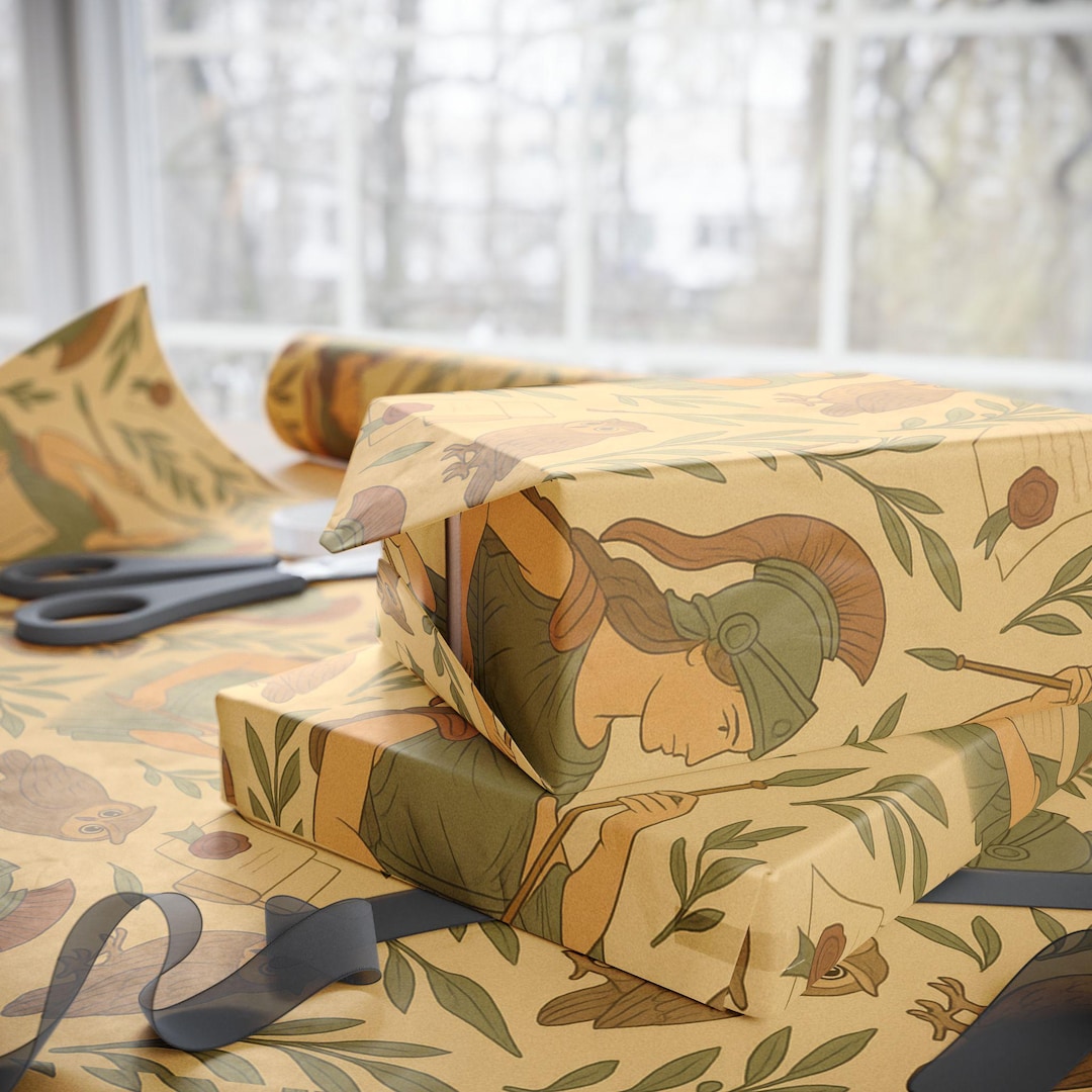 Athena Goddess Wrapping Paper Greek Mythology Gift Wrap Fine Art Paper ...