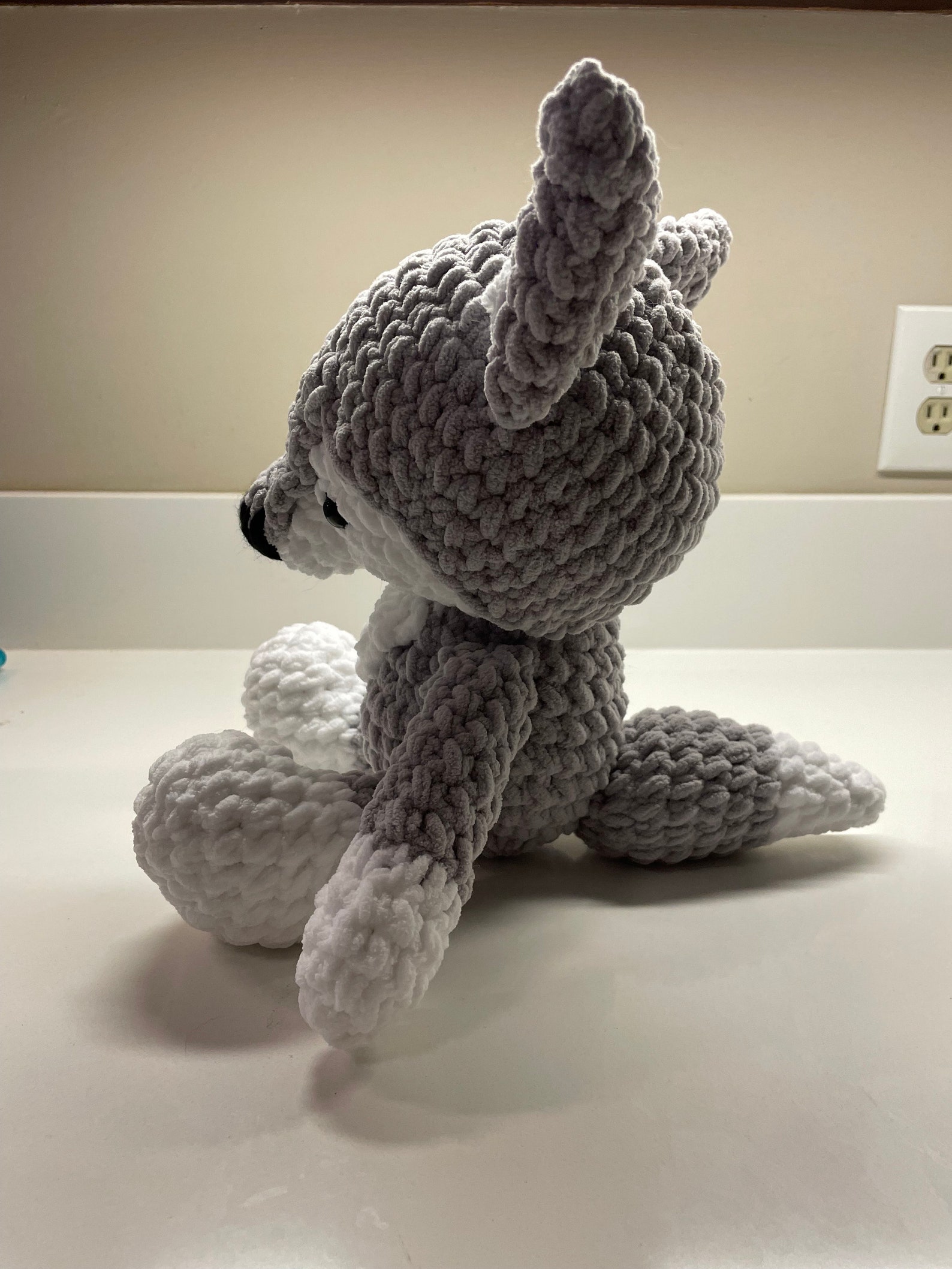 Crochet Wolf Plush - Wise the Wolf - Etsy