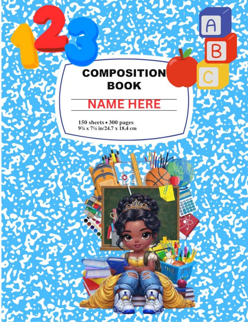 Composition Notebook Cover, Back to School Notebook, Notebook Template ...