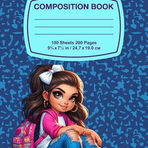 Composition Notebook Cover, Back to School Notebook, Notebook Template ...