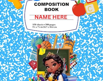 Composition Notebook Cover, Back to School Notebook, Notebook Template ...