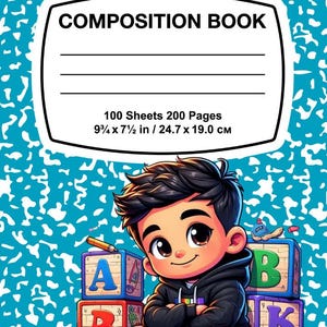 Composition Notebook Cover, Back to School Notebook, Notebook Template ...