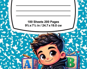 Composition Notebook Cover, Back to School Notebook, Notebook Template ...