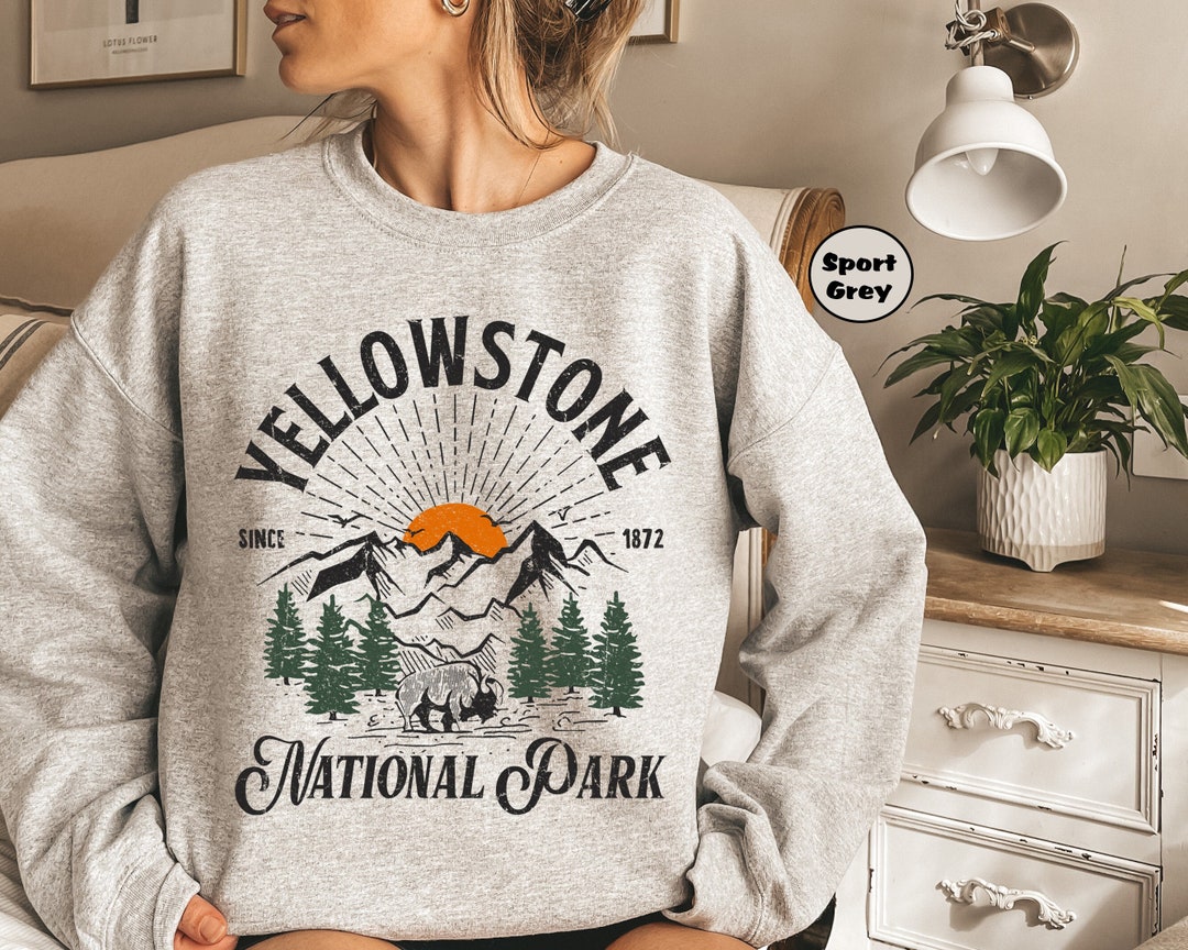 Yellowstone Sweatshirt, Yellowstone National Park Hoodie, Traveler ...