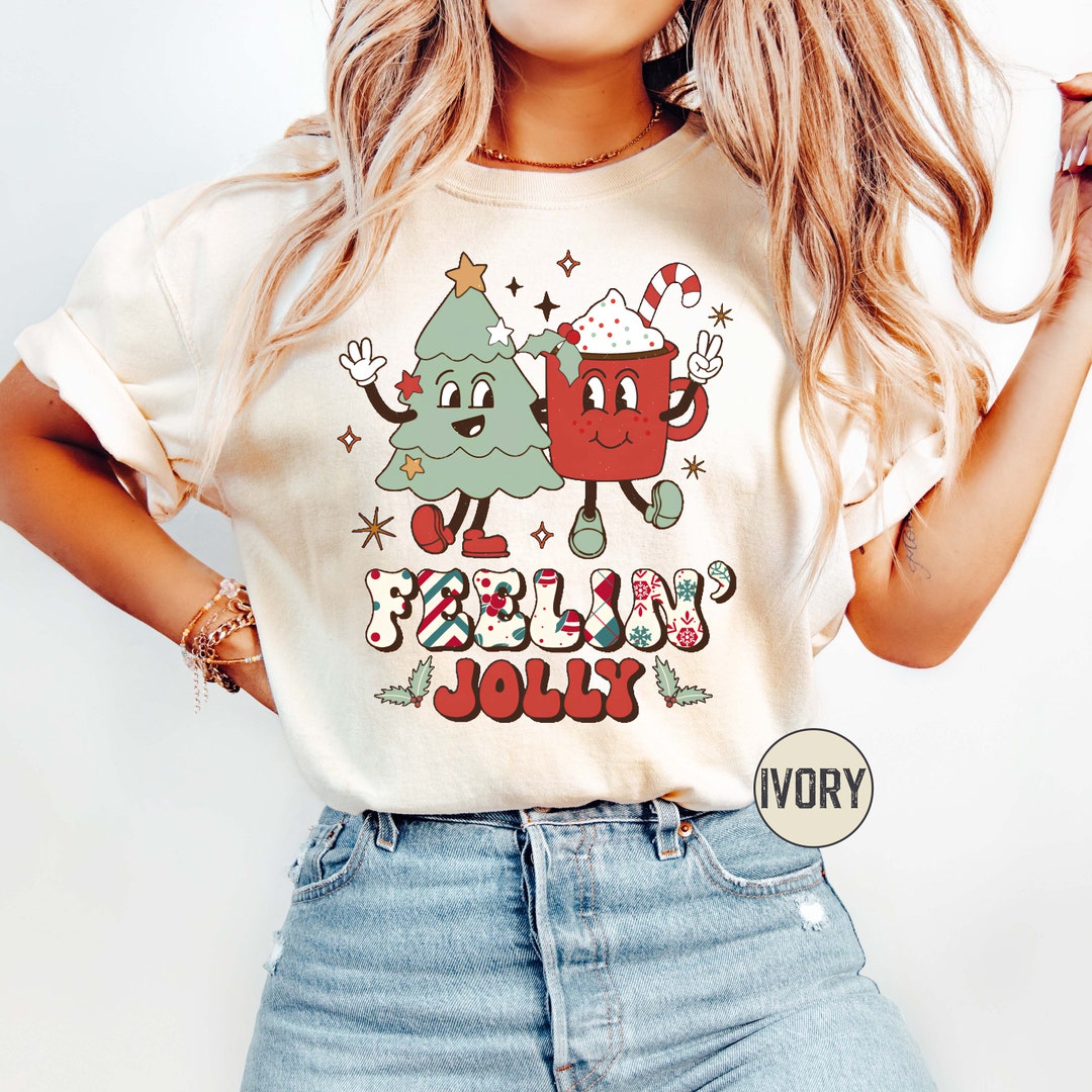 Comfort Colors® Feelin' Jolly T-shirt, Merry Christmas Family Shirts ...