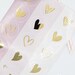 Planche de 18 Stickers - Coeurs Rose & Or | Stickers déco | Effet doré ...