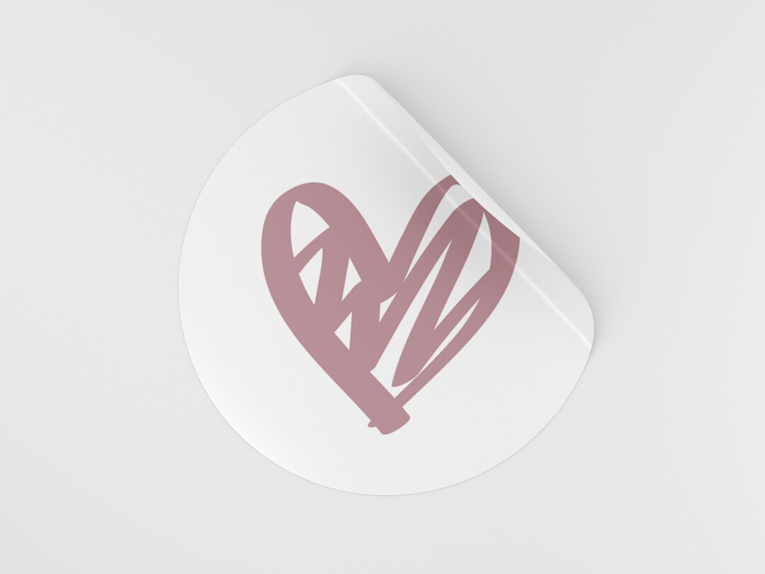 Stickers - Pink Heart | Sticker | Packaging | Gift - Etsy