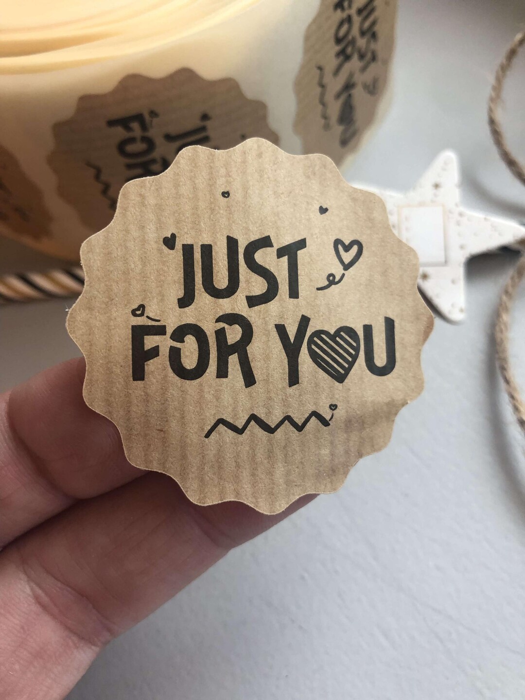 Just for You Stickers - Kraft - Etsy