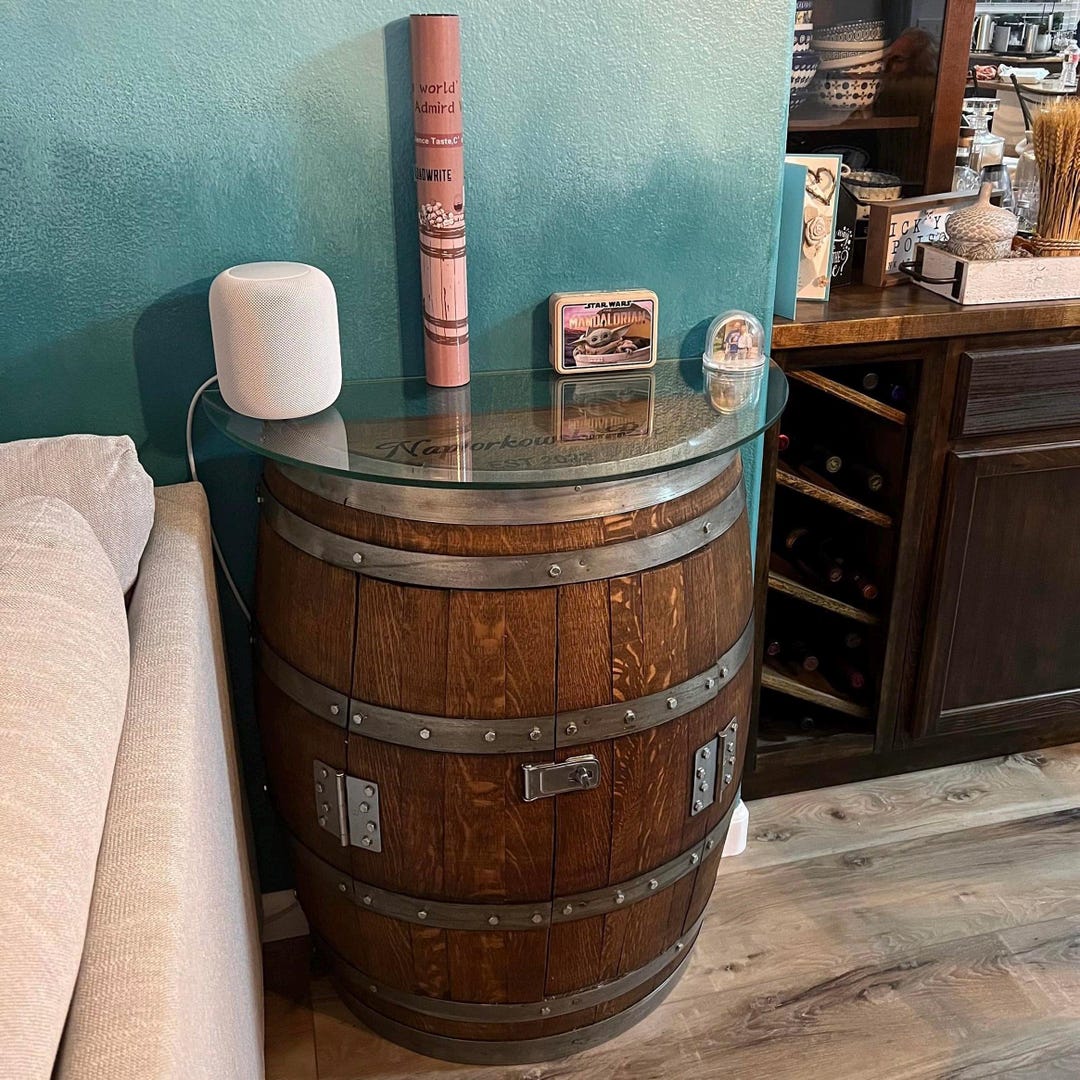 1/2 Wine Barrel Storage Cabinet - Etsy