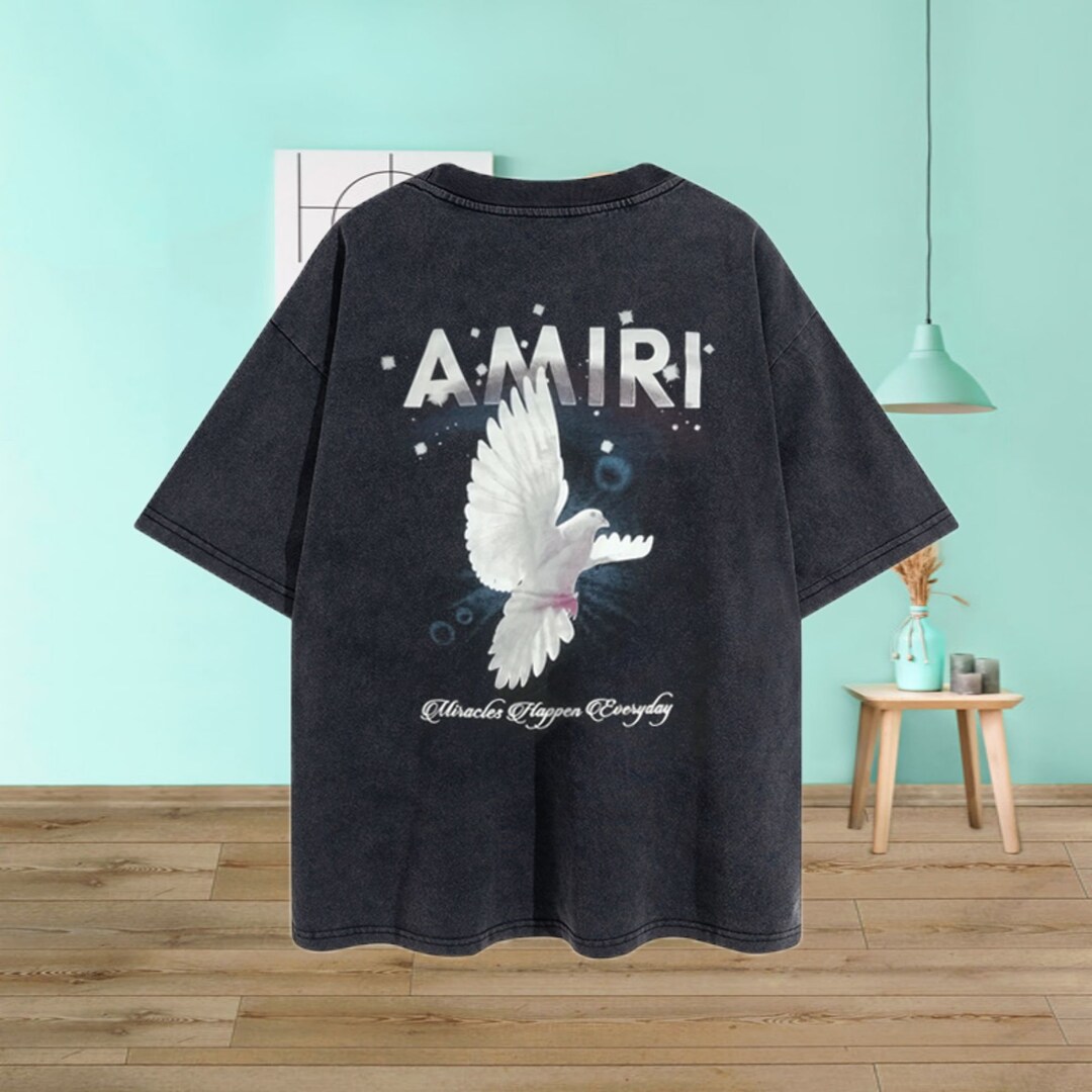 Amiri T-shirt, AMIRI Beach Shirt, Vintage Amiri Logo Shirt, Casual Hip ...