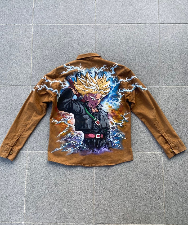 Custom Hand Painted Anime Denim Jacket, Personalised Gift for Boyfriend ...