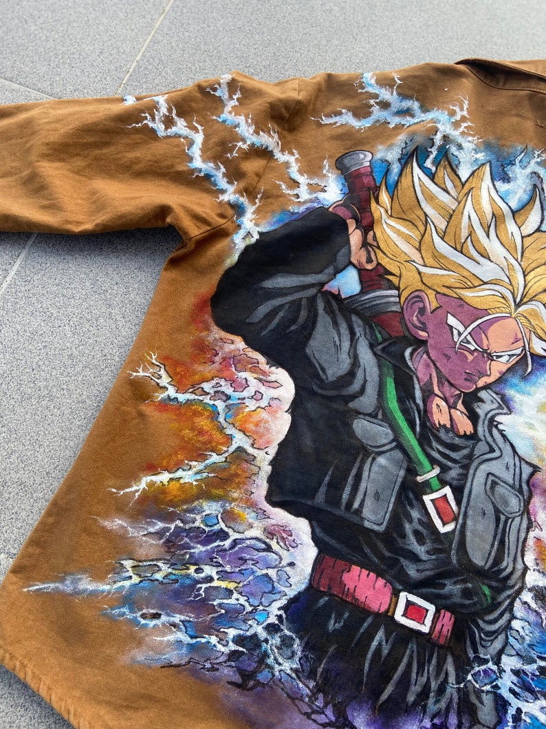 Custom Hand Painted Anime Denim Jacket, Personalised Gift for Boyfriend ...