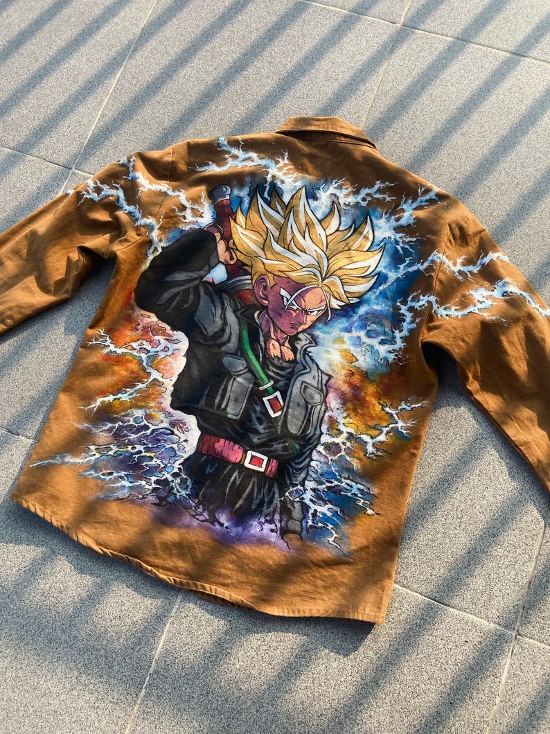 Custom Hand Painted Anime Denim Jacket, Personalised Gift for Boyfriend ...